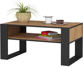 Konferenční stolek DOMI, dub řemeslný/černá