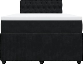 Box spring postel s matrací černá 120 x 190 cm samet 3289994