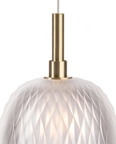 Bomma Luxusní závěsné svítidlo Metamorphosis Large s baldachýnem Barva: Čiré sklo, Povrch Montury: Kartáčovaná zlatá