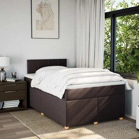 Box spring postel s matrací tmavě hnědá 120x200 cm textil 3286650