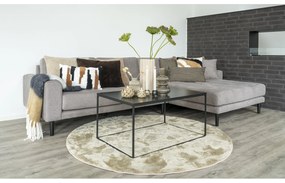 House Nordic Pohovka Lounge Sofa, pravá strana v kamenné barvě se čtyřmi polštáři a nohami z černého dřeva, HN1030