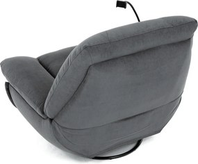 Elektrické polohovací TV křeslo RELAXME - šedá látka