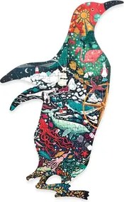 DJECO Obrysové puzzle Tučňák / 150 dílků / 38,5 × 62 cm