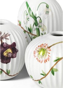 Sada 3 miniaturních porcelánových váz Kähler Design Hammershøi Spring