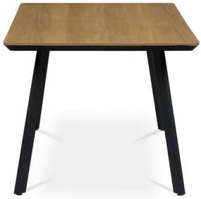 Jídelní stůl pro 4, 6, 8 osob 180x90x76 dub kovové nohy černý lak HT-533 OAK