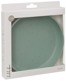 KikkaBoo Talíř Platinum Silicone Sage
