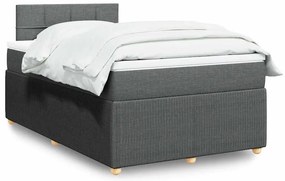 Box spring postel s matrací tmavě šedá 120x190 cm textil 3287396