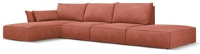 Červená rohová pohovka (levý roh) Vanda – Mazzini Sofas