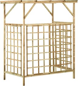 Zahradní pergola pro dvě popelnice impregnované borové dřevo 316063