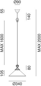 Il Fanale Rustikální závěsné svítidlo COUNTRY ø 340 mm