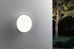 P 94697 LED venkovní nástěnné svítidlo Platomo IP44 kruhové 180mm 3000K 14,5W 230V bílá umělá hmota - PAULMANN