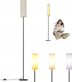 Jednoduchá Lněná Stojící Stojací Lampa Do Obývacího Pokoje S Ložnicí E27 164 CM, 3 Barvy