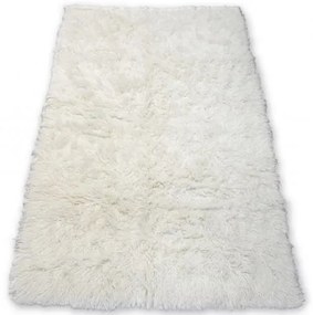 Kusový vlněný koberec FLOKATI bílý krémový Rozměr: 200x210 cm