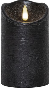 Černá vosková LED svíčka Star Trading Flamme Rustic, výška 12,5 cm