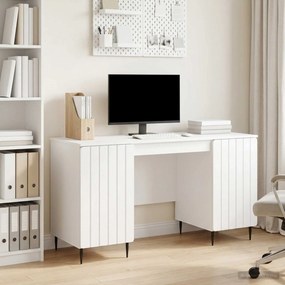 Stůl Bílá s vysokým leskem 142,5 x 50 x 75 cm Kompozitní dřevo 3414589