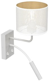 Nástěnná lampa LOFT SHADE 1xE27/60W+1xG9/8W/230V bílá/zlatá