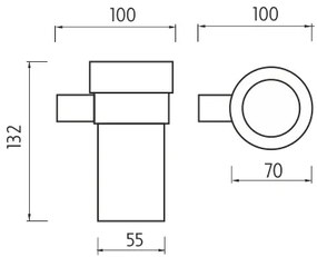 Nimco Držák na kartáčky NAVA - NA 28058W