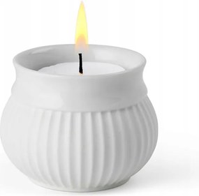 Lyngby porcelánový svícen Curve Tealight Bílý