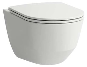 Laufen Pro - Závěsné WC Compact se sedátkem SLIM, sklápěním SoftClose, Rimless, bílá H8669550000001