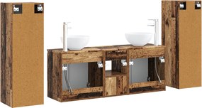 Sada koupelnového nábytku 5 ks Staré dřevo 33 x 34,5 x 100 cm 3405991
