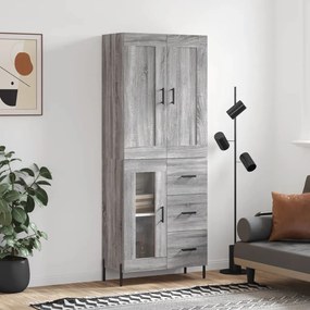 Skříň highboard šedá sonoma 69,5 x 34 x 180 cm kompozitní dřevo