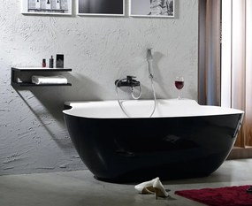 Sapho, SPY nástěnná vanová baterie, černá matná, PY10/15