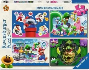 Ravensburger 120043218 Puzzle Super Mario / 4x100 dílků / od 5 let