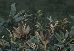 Postershop Fototapeta vliesová: Zvířata v džungli (Ptáci a motýli) - 416x254 cm