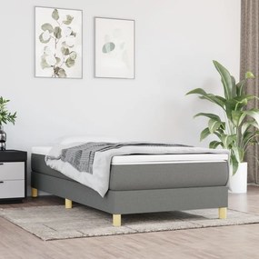 Rám postele s boxspringem tmavě šedá 100 x 200 cm textil 3120591