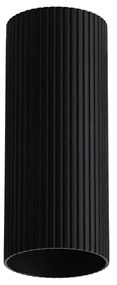 Minimalistické bodové svítidlo Lucas Ribbed Tube 30 černá