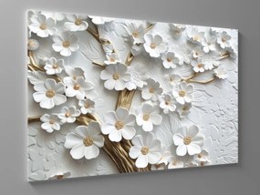 Liox Obraz květy na zlaté větvi Rozměr: 100 x 65 cm