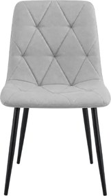Šedá židle LIBRA PLATINUM GREY s černými nohami