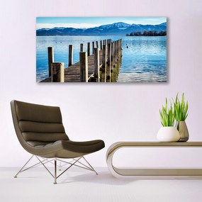 akrylový obraz Most Moře Hory Architektura 120x60 cm