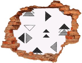 Wallmuralia Fototapeta díra na zeď Trojúhelníky pozadí 90x70 cm