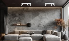 Stropní svítidlo Magnet, 3x bílé kovové stínítko + 1x LED 5W, w