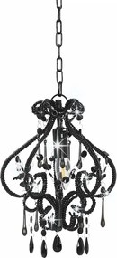 Stropní svítidlo s korálky černé kulaté E14 281594