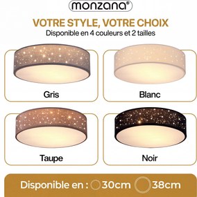 Monzana Stropní svítidlo Ø 30 cm taupe s efektem hvězdné oblohy