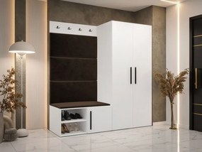 Předsíňová sestava Hekurt I, Barva: bílá, Barva látek:: Manila 04