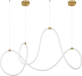 Ocelové LED stmívatelné závěsné svítidlo ve zlaté barvě Cerelia – Nova Luce