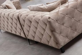 Designová rohová sedačka Rococo béžová - pravá