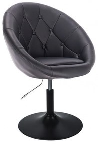 LuxuryForm DESIGN Otočné křeslo VERA na černém talíři - černé