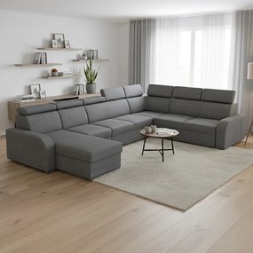 Sedací souprava OSLO U | 170x380x250 | rozkládací + 2x úložný prostor | VÝBĚR TKANIN
