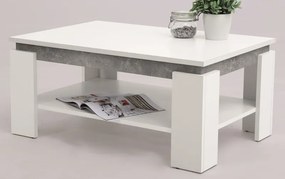 Konferenční stolek Tim, bílý/šedý beton