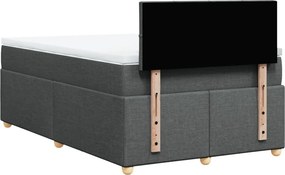 Box spring postel s matrací tmavě šedá 120x190 cm textil 3286620