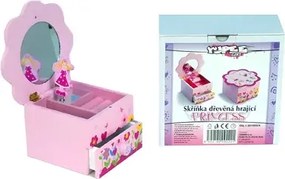 TEDDIES Šperkovnice Princess hrající se zrcátkem / Šperkovnice / Dřevě
