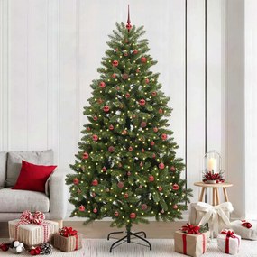 Umělý vánoční stromeček 240 cm 300 LED Teplá bílá PVC a ocel 3395703
