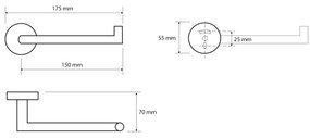 Sapho XR703W X-Round White držák toaletního papíru, bílá