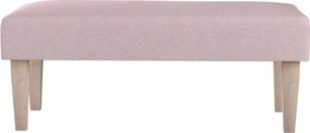 Dlouhá lavička 100x40cm barva růžová látka pletený vzor