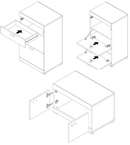 Předsíňová stěna STELLA | dub riviera / bílá