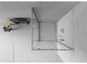 Mexen Rio čtvercový sprchový kout 70 x 70 cm, 5mm sklo, chromový profil-čiré sklo, 860-070-070-01-00